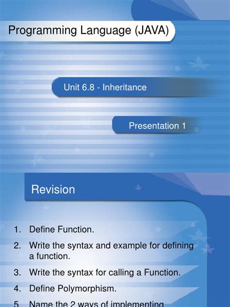 Topic 3 Part 31 Download Free Pdf Inheritance Object Oriented Programming Class