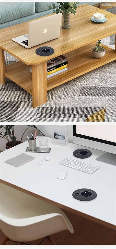 Buy Wholesale China New Hidden Built In Desk Smart Desk Round Grommet