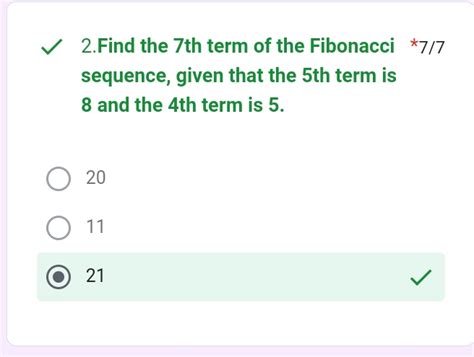 2Find the 7th term of the Fibonacci 7 7 | StudyX