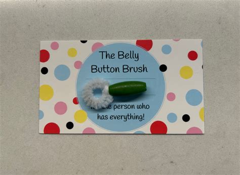 Belly Button Brush Gag T Joke T Party Favor Belly Etsy
