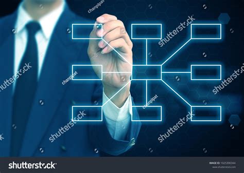 Man Sketching Diagram Stock Photo 1025390344 Shutterstock