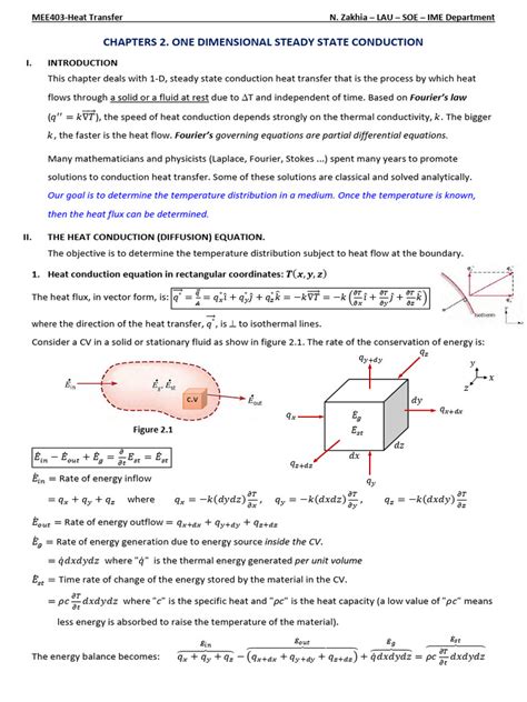 Chapter 2 1 D Steady State Conduction 1 Pdf Thermal Conduction Heat Transfer