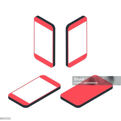 스마트 폰 아이소메트릭 프로젝션 플랫 컬러 디자인 등측투영법에 대한 스톡 벡터 아트 및 기타 이미지 등측투영법 휴대전화 3차원 형태 Istock