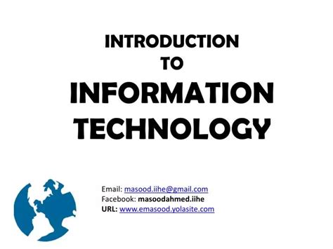 Ppt Introduction To Information Technology Powerpoint Presentation