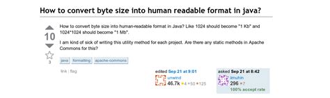el fragmento de código java más utilizado en stack overflow contiene un