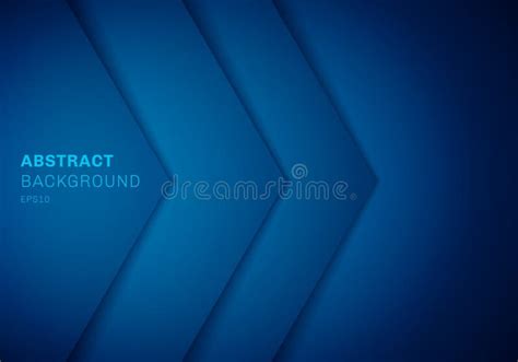 Abstract 3d Blue Triangle With Overlap Paper Layer Gradient Color With