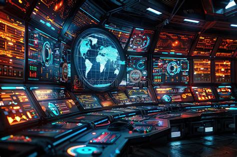 An Array Of Futuristic Screens Displaying Holographic Data