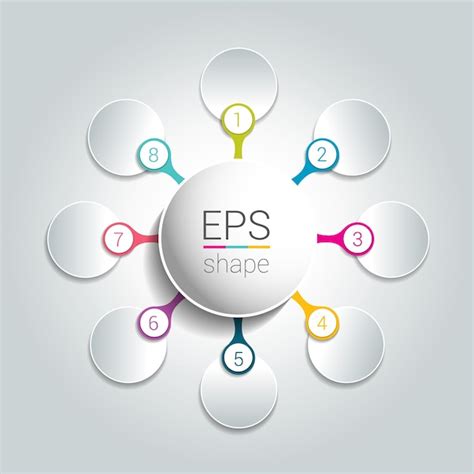 Premium Vector Round Infographic 8 Steps Net Flow Chart Diagram Graph