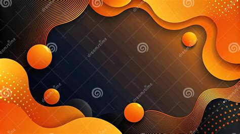 Orange And Black Gradient With Organic Shapes Ai Generated Stock Illustration Illustration Of