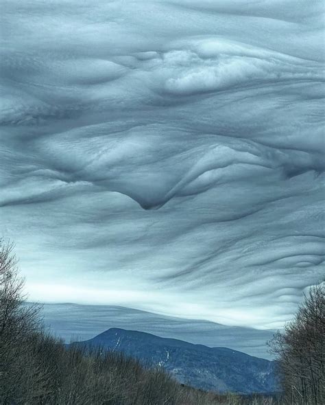 Hadrians View Undulatus Asperitas Clouds Seen Over New Hampshire