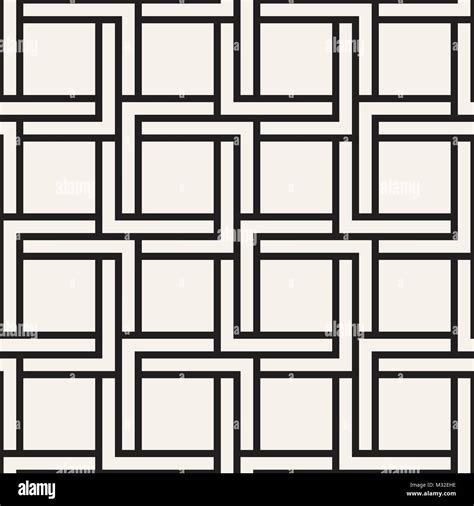 Vector Seamless Lattice Pattern Modern Stylish Texture With Monochrome Trellis Repeating
