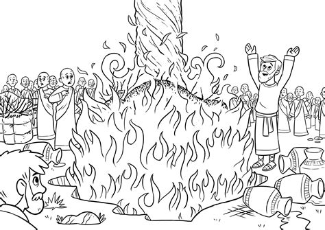 Fire From Heaven Coloring Sheet