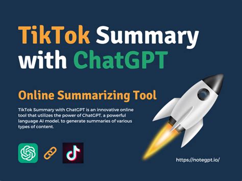 TikTok Summary With ChatGPT Online Summarizing Tool