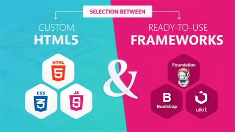 selection between custom html5 and ready to use frameworks