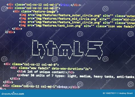 Ascii Art Of Html Technology Name And Real Html Code Aside Editorial