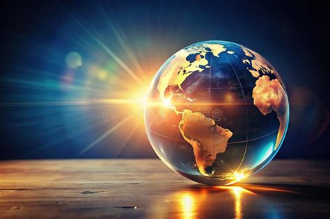 A Glowing Earth Visualizing Global Connectivity Innovation And Sustainability In A Futuristic