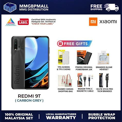 Xiaomi Redmi T Gb Gb Ram Malaysia Set Grey Shopee Malaysia