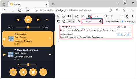 Referência De Funcionalidades Da Consola Microsoft Edge Developer