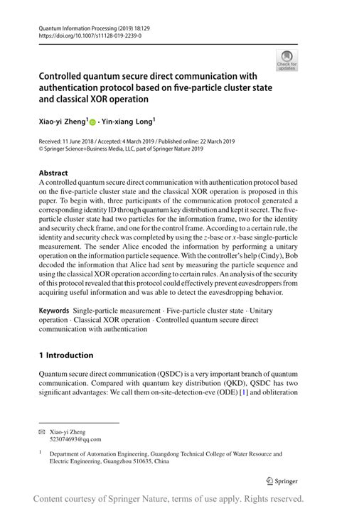 Controlled Quantum Secure Direct Communication With Authentication Protocol Based On Five
