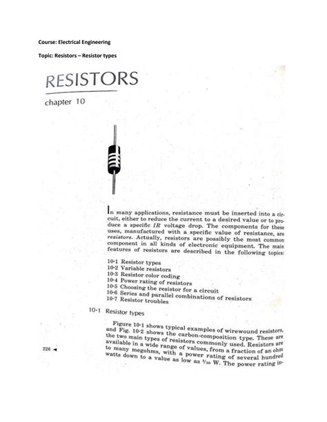 Solution Resistors Resistor Types Studypool