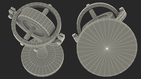 Vintage Brass Lecture Gyroscope 3d Model 19 Usdz 3ds Blend C4d Fbx Max Ma Lxo Obj
