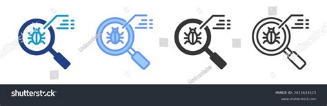 Heuristic Analysis Icon Set Multiple Style Stock Vector Royalty Free