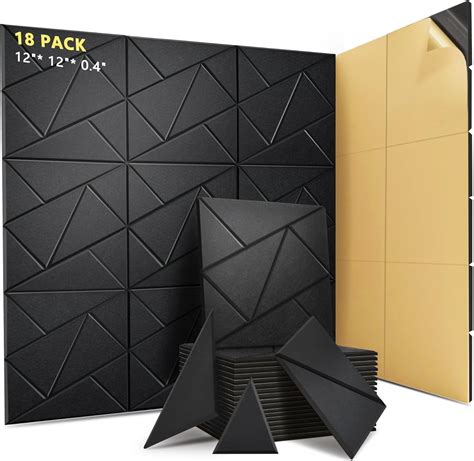 18 Pack Sound Proof Foam Panels For Walls12 X 12 X 04wall Panels