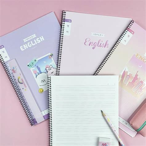 도매콜 1200초등슬림영어여 넓은칸디자인랜덤10p