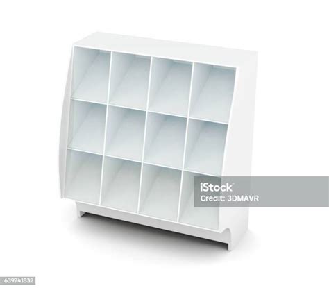 흰색 배경에 격리 된 선반으로 표시합니다 3d 렌더 이마 광고에 대한 스톡 벡터 아트 및 기타 이미지 광고 기업 재무와 산업 단일 객체 Istock