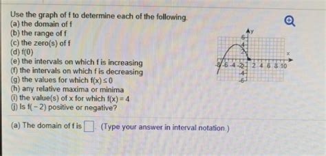 solved use the graph of f to determine each of the