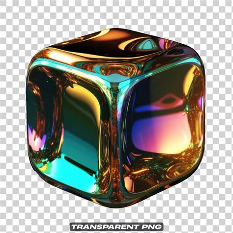 Premium Psd Iridescent Fluid Abstract Shape Isolated