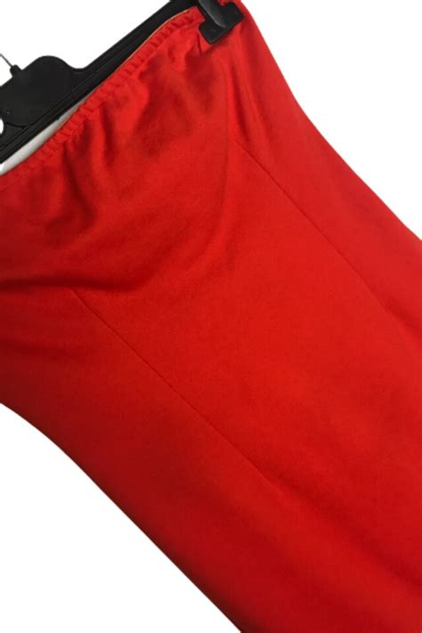 Rochie De Dama Tip Lalea Rosu Corai Tubulara Scurta S Emag Ro