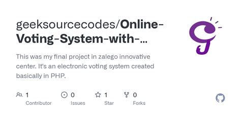 Github Geeksourcecodesonline Voting System With Secure Login This