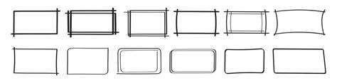Set Of Hand Drawn Rectangle Text Box And Frames Vector Illustration 26118552 Vector Art At