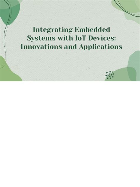 slidesgo integrating embedded systems with iot devices innovations and