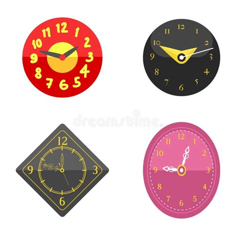 Wall Clock Circle Sign With Chronometer Pointer Collection And Deadline