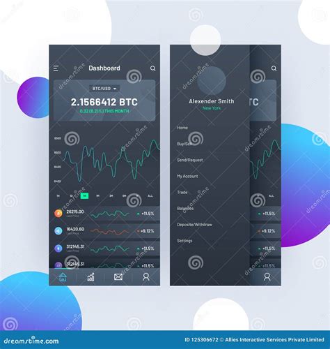 Cryptocurrencies Trading And Exchange UI Or UX Concept For Mobile Apps Stock Illustration