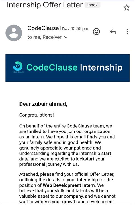 Zubair Ahmad On Linkedin Internship Webdevelopment Codeclause