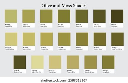 91 Thousand Retro Army Green Color Palette Code Royalty Free Images