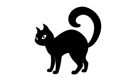 Black Cat Silhouette Vector Graphic By Rabiulalam97677 · Creative Fabrica