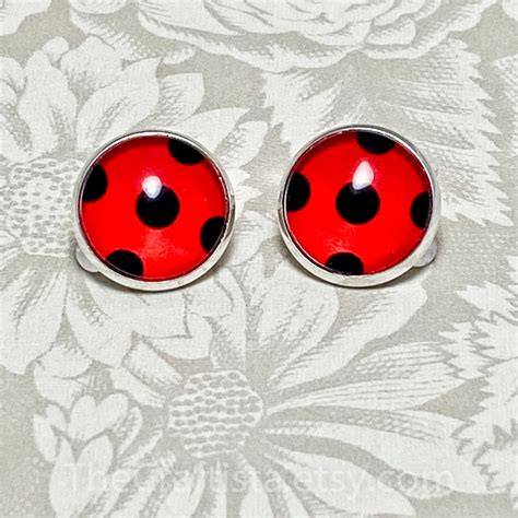 Miraculous Ladybug Earrings Etsy