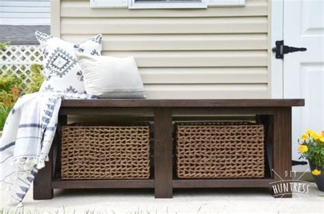 DIY Rustic X Bench Free Woodworking Plans DIY Huntress