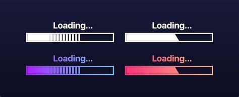 premium vector loading bar set icons flat style vector icons