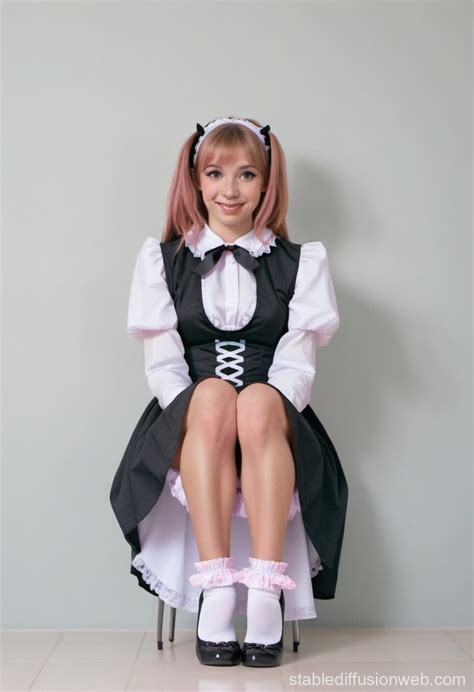 Pink French Maid Outfit Stable Diffusion Online