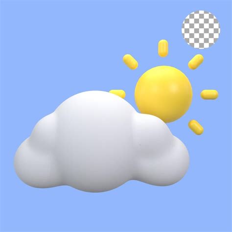 premium psd 3d render illustration cloud day