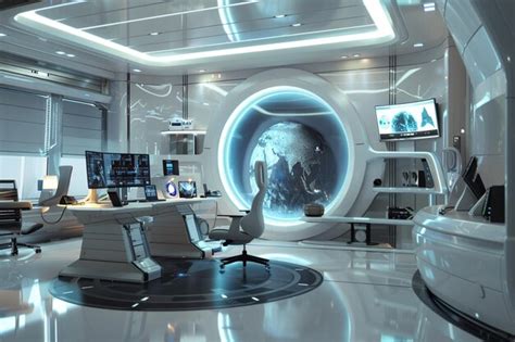 Futuristic Home Office With Hightech Gadgets Octan Premium Ai