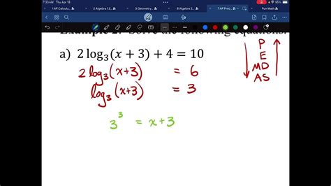 ap precalculus notes part i topic 2 13 exponential and logarithmic