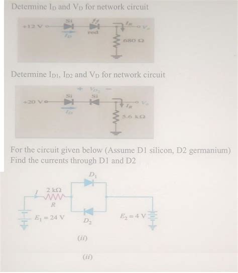 [solved] determine id and vd for network circuit 20 vo si determine solutioninn