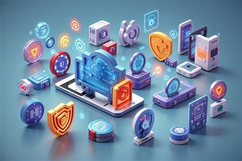 Premium Ai Image 3d Icon Cyber Security Collection Paper Icons Set Money Guarantee Phone Icon