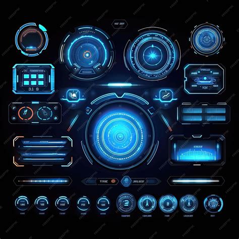 Design Hud Elements Ai Generated Hologram Bar Dashboard Digital
